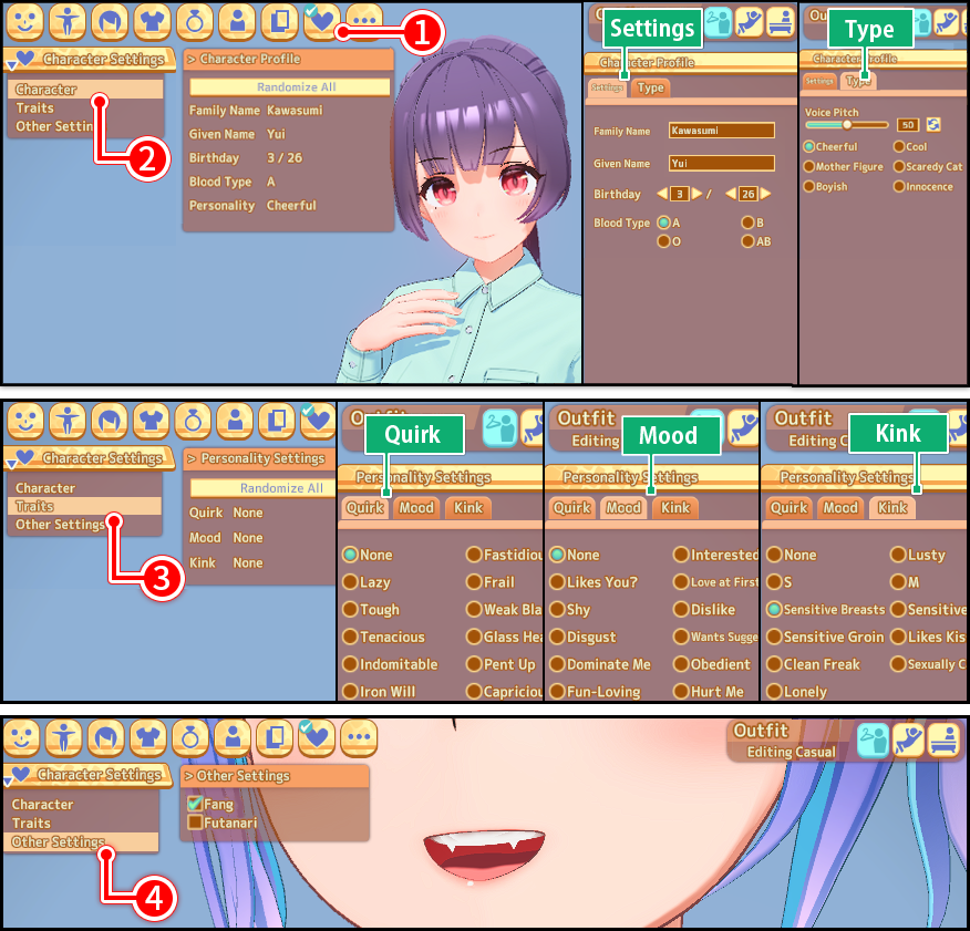 HoneyCome Dolce 』 Player Manual